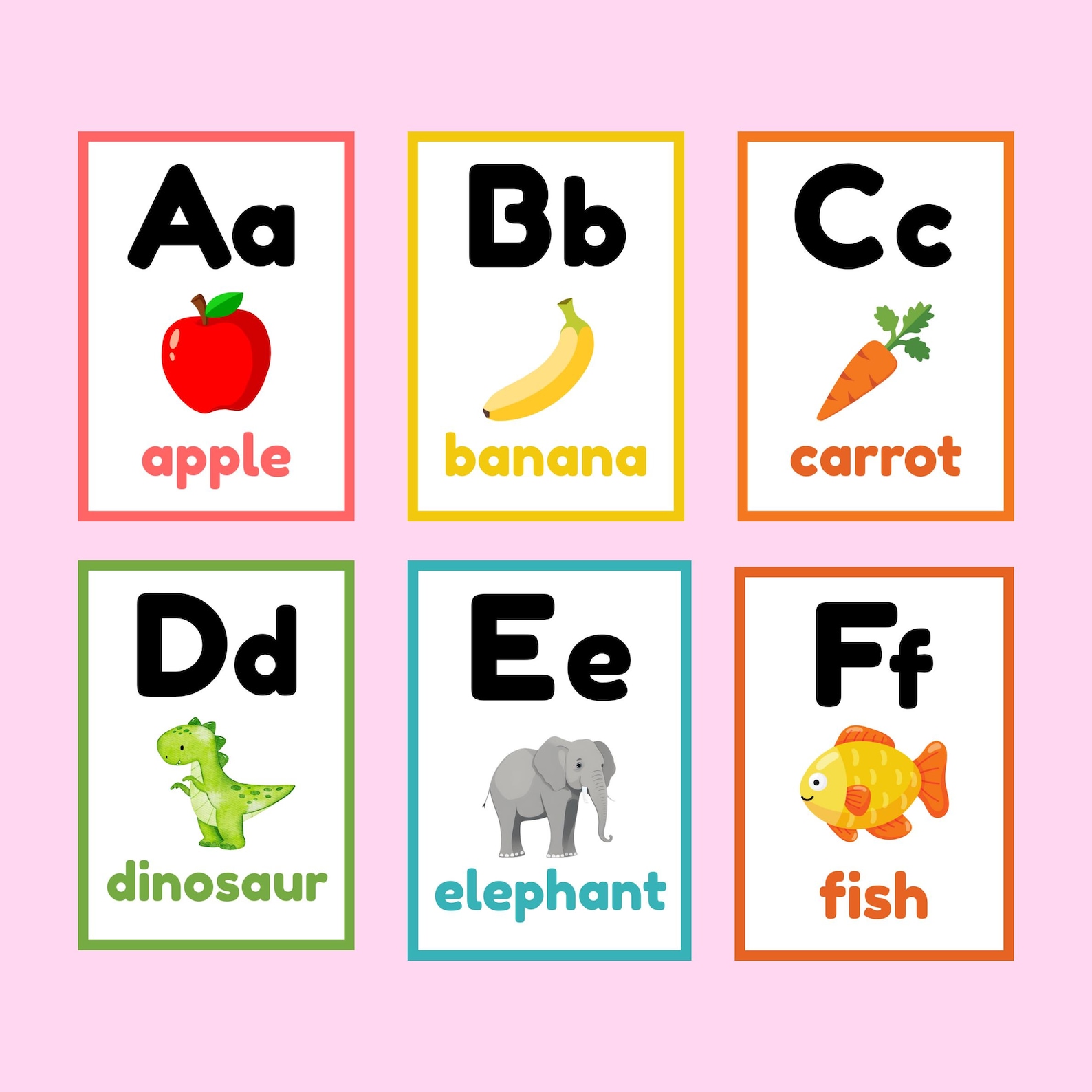 Digital A-Z Alphabet Flash Cards, ABC Cards, Preschool Educational ...