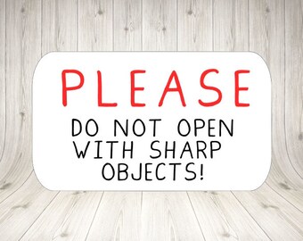 Warning Positively Do Not Open Sticker - Etsy