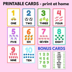 Digital Number Flashcards 1-10 for Kids Flashcards Kindergarten ...