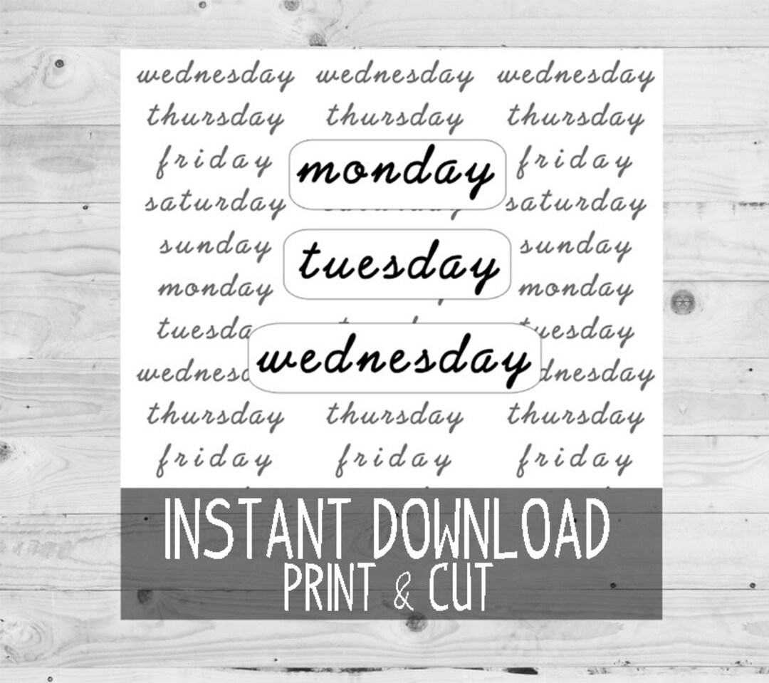 PRINTABLE Weekdays Weekend Planner Stickers Download Instant Printable ...