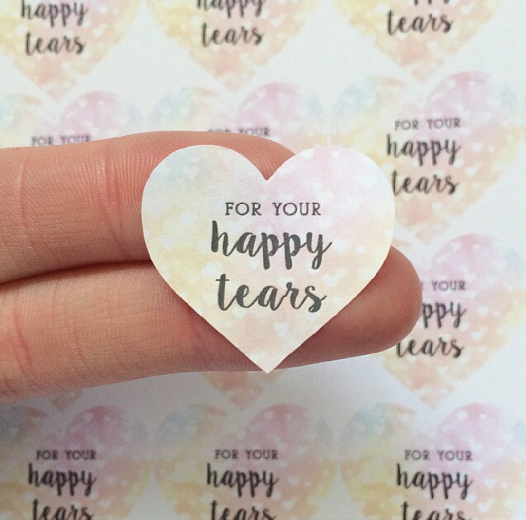 Wedding for Your Happy Tears Throw Me Confetti Stickers Wedding Favor ...