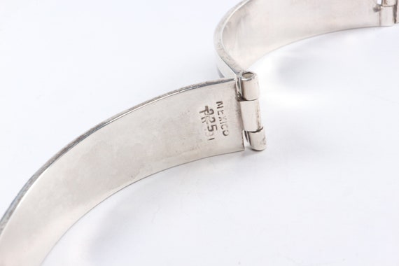 Heavy sterling silver with black enamel ornament brac… - Gem