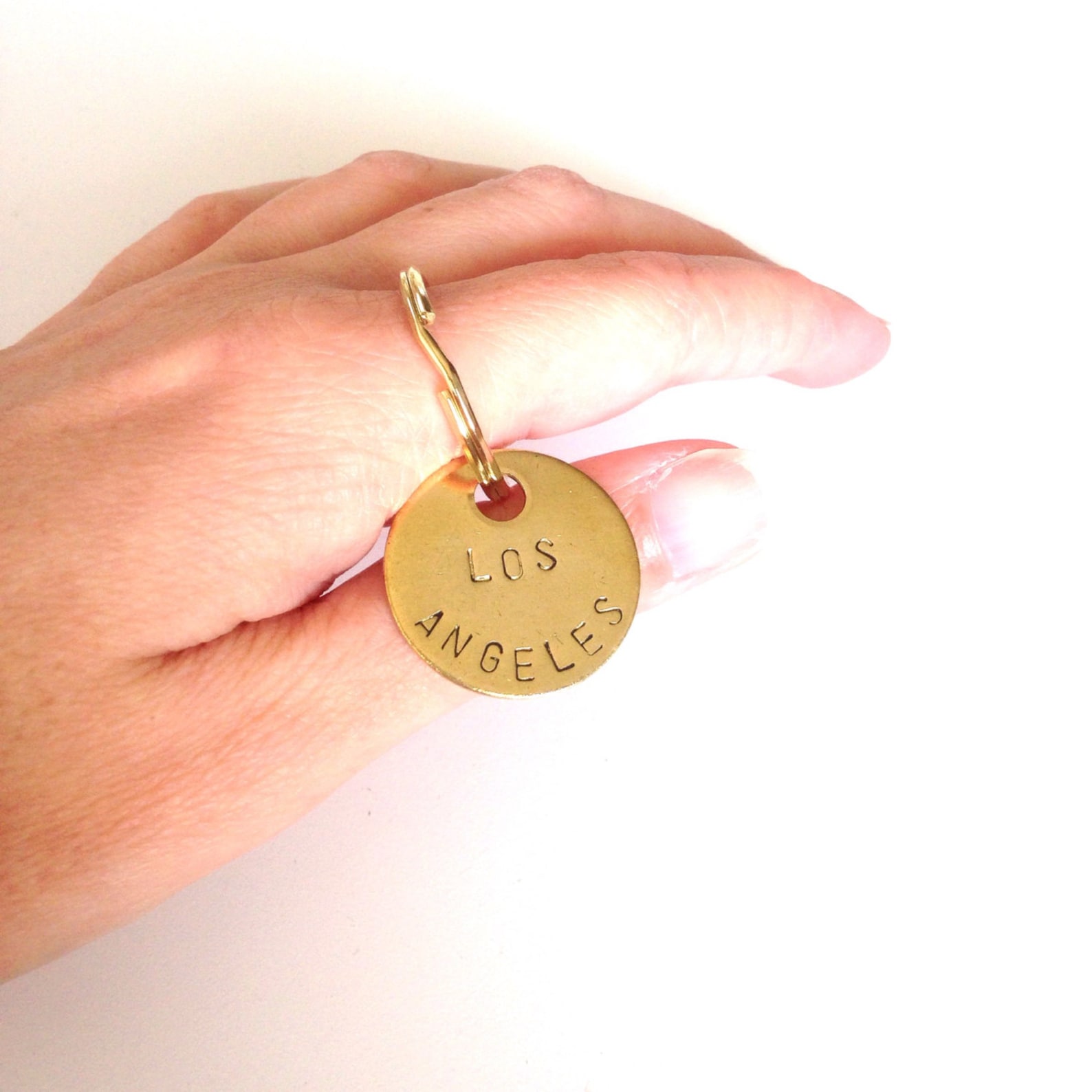 Custom Stamped Personalized Brass Keychain - Etsy