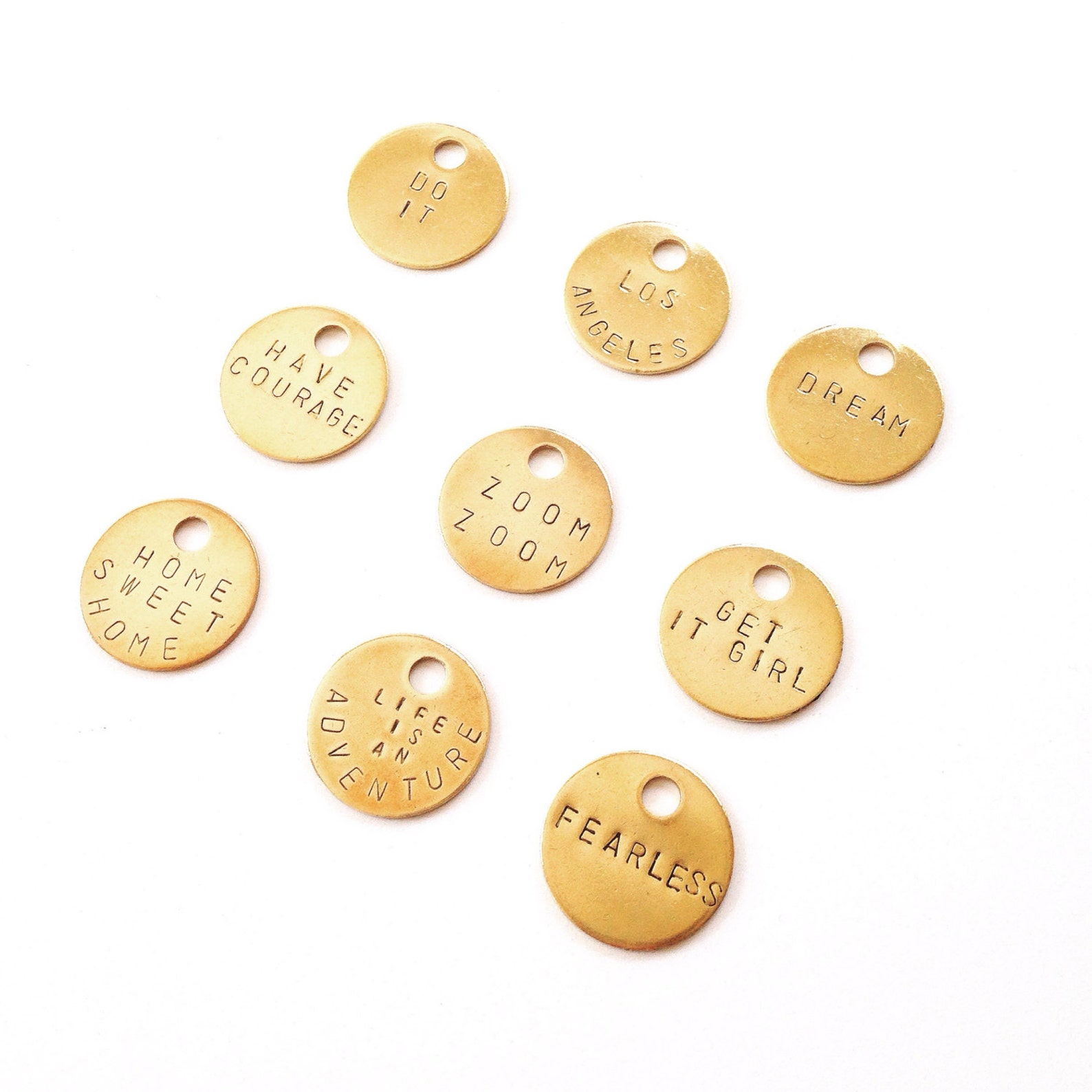 Custom Stamped Personalized Brass Keychain - Etsy