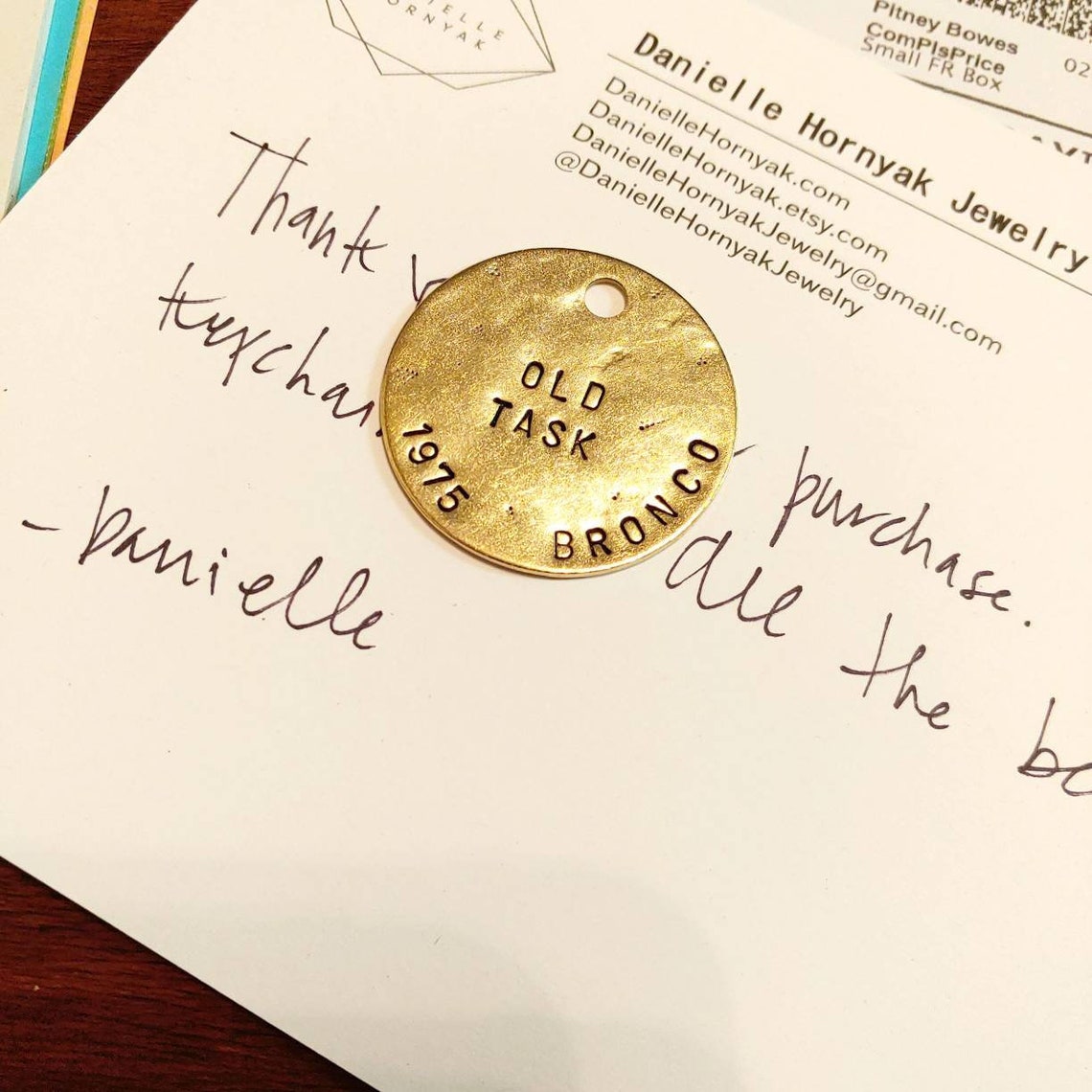 Custom Stamped Personalized Brass Keychain - Etsy