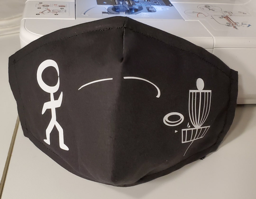 Disc Golf Mask, Cotton Face Mask, Washable Face Mask, Adjustable Face ...