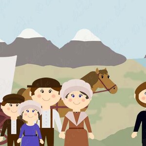 LDS Pioneers Digital Clipart - Etsy