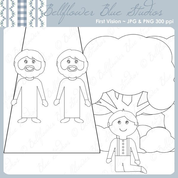 First Vision Digital Clipart (black & White Line Art Version) - Etsy