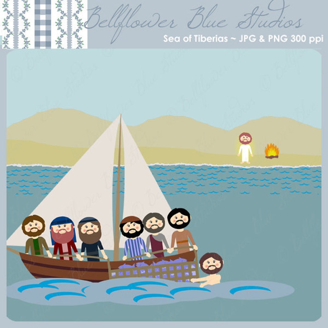 The Savior's Appearance at the Sea of Tiberias Digital Clipart - Etsy