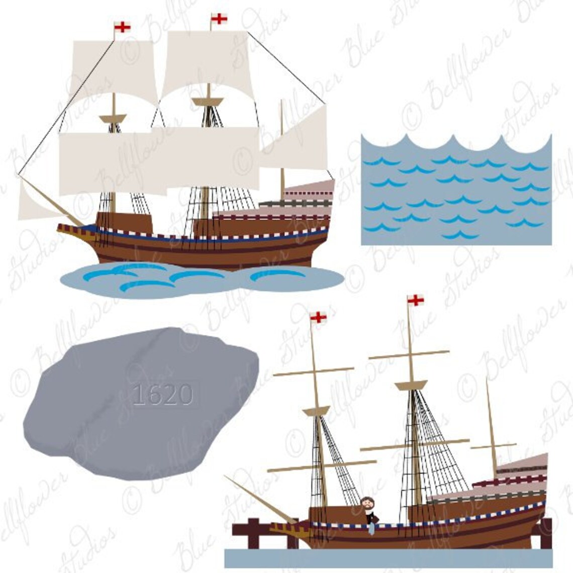 First Thanksgiving Digital Clipart - Etsy