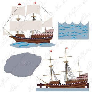 First Thanksgiving Digital Clipart - Etsy