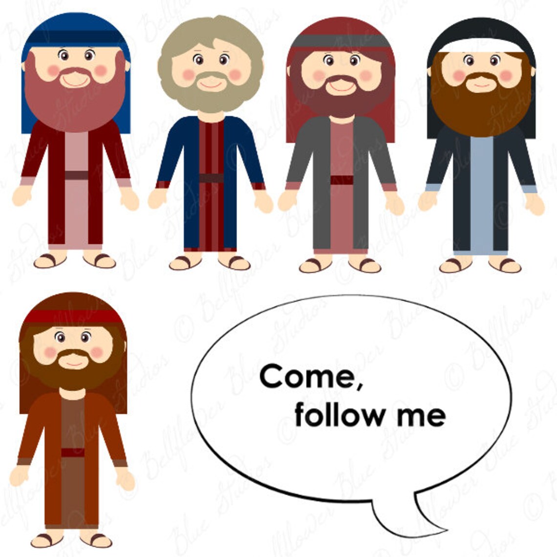 Calling the Apostles Digital Clipart - Etsy