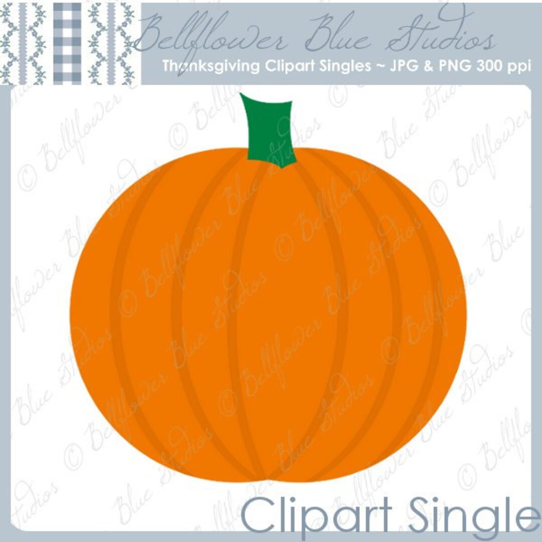 Pumpkin Digital Clipart Single - Etsy