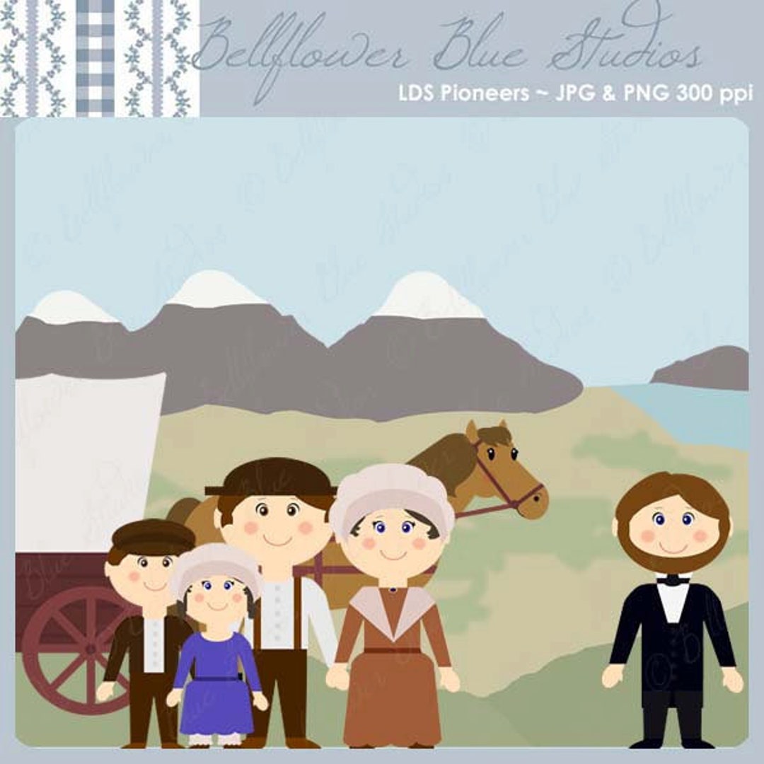 LDS Pioneers Digital Clipart - Etsy