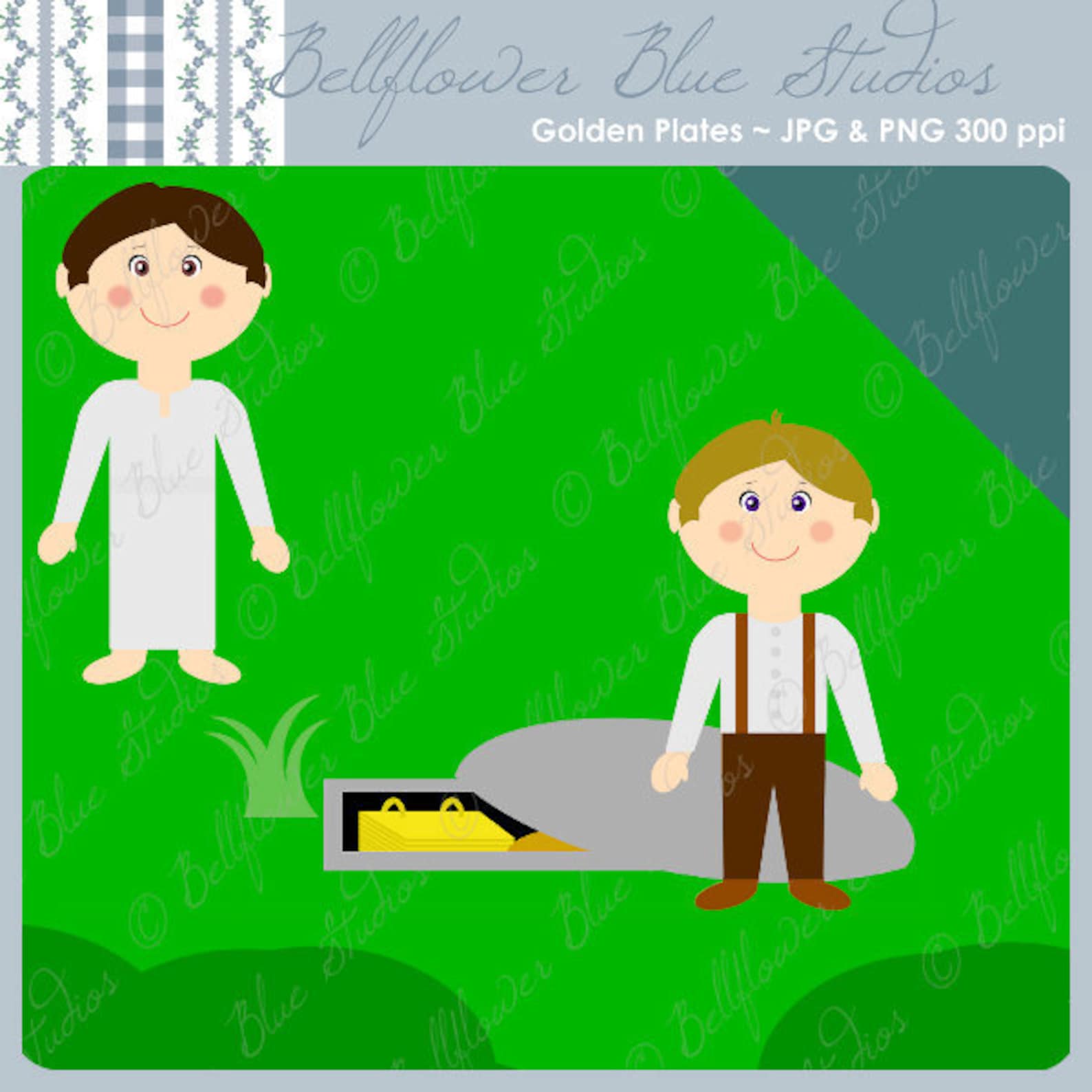 Joseph Smith and the Golden Plates Digital Clipart - Etsy