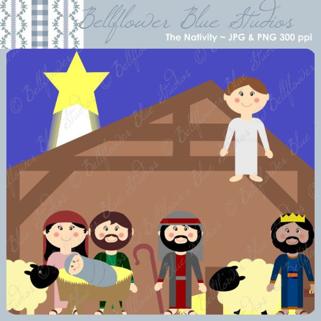 The Nativity / First Christmas Digital Clipart - Etsy
