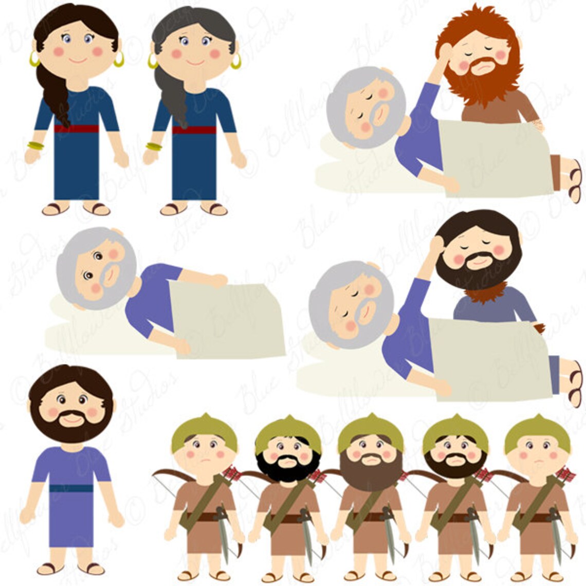 Jacob and Esau Digital Clipart - Etsy