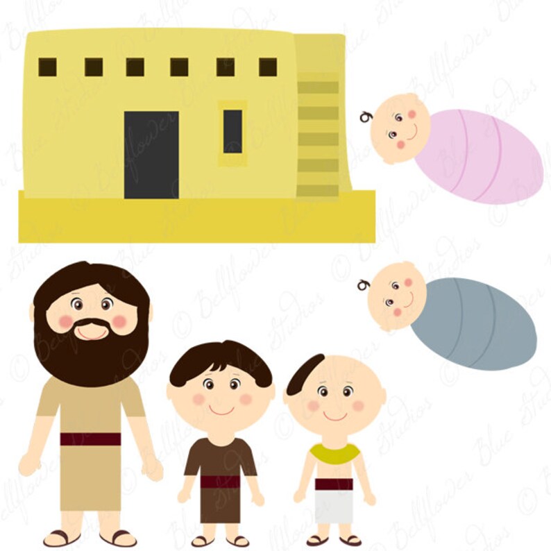 Baby Moses Digital Clipart - Etsy