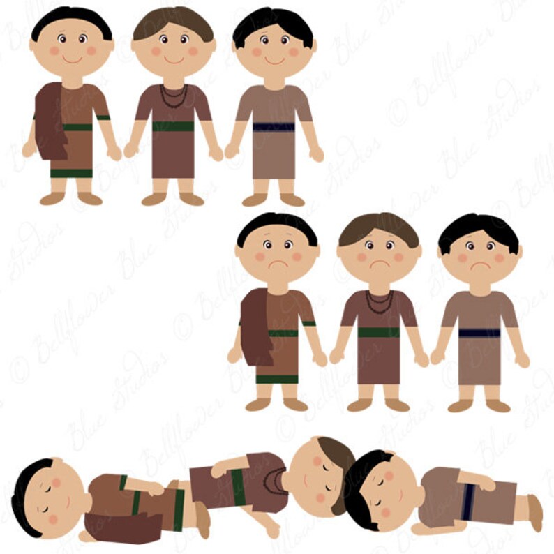 Ammon and King Lamoni Digital Clipart - Etsy