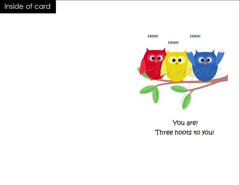 Owls Teacher Appreciation Card Printable (INSTANT DOWNLOAD) - Etsy