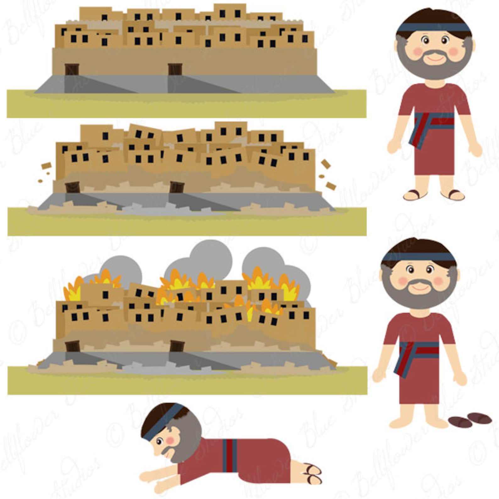 Jericho Digital Clipart - Etsy