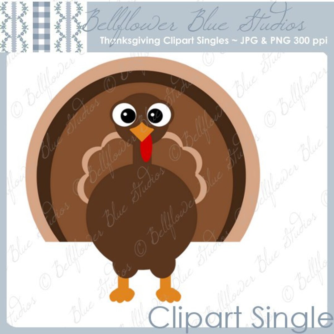 Turkey Digital Clipart Single - Etsy