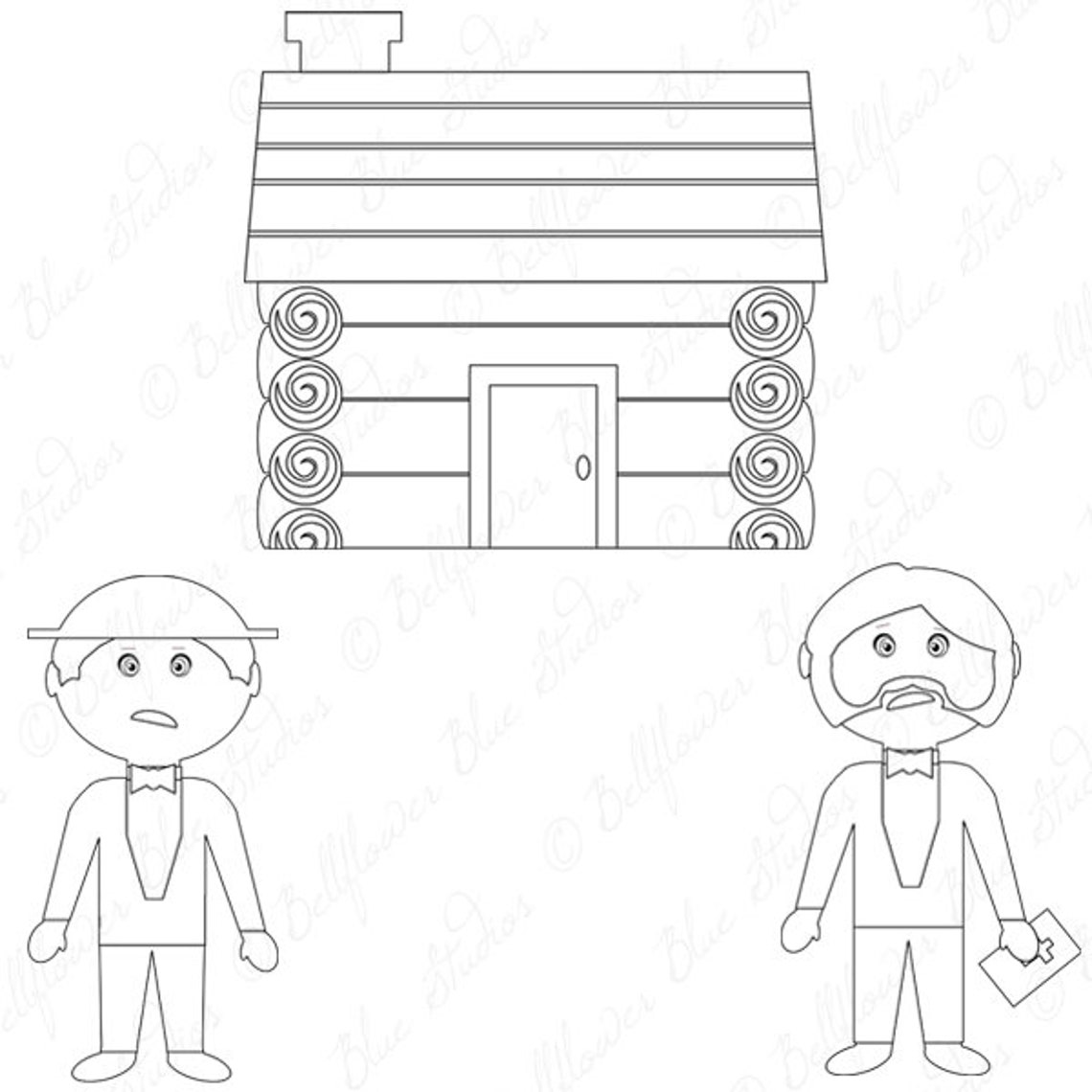 First Vision Digital Clipart (black & White Line Art Version) - Etsy