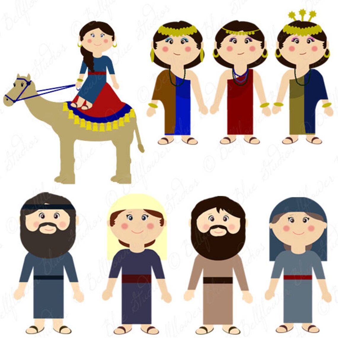 Isaac and Rebekah Digital Clipart - Etsy