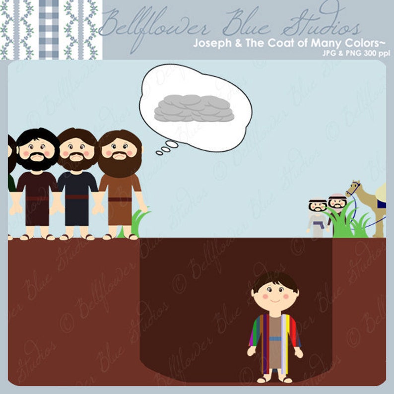 Joseph Digital Clipart: the Coat of Many Colors - Etsy