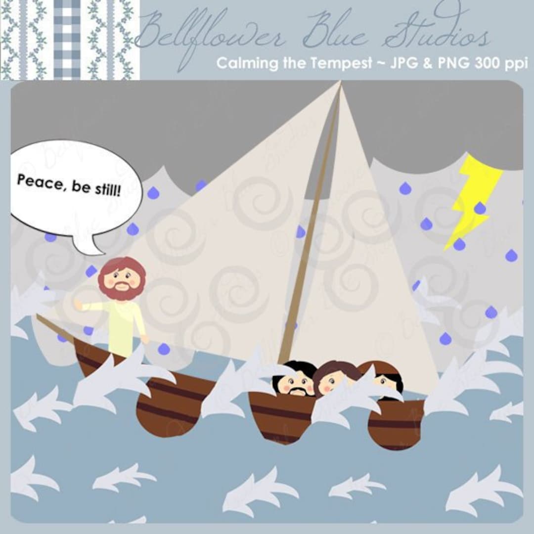 Calming the Tempest Digital Clipart - Etsy