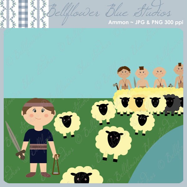 Ammon and King Lamoni Digital Clipart - Etsy