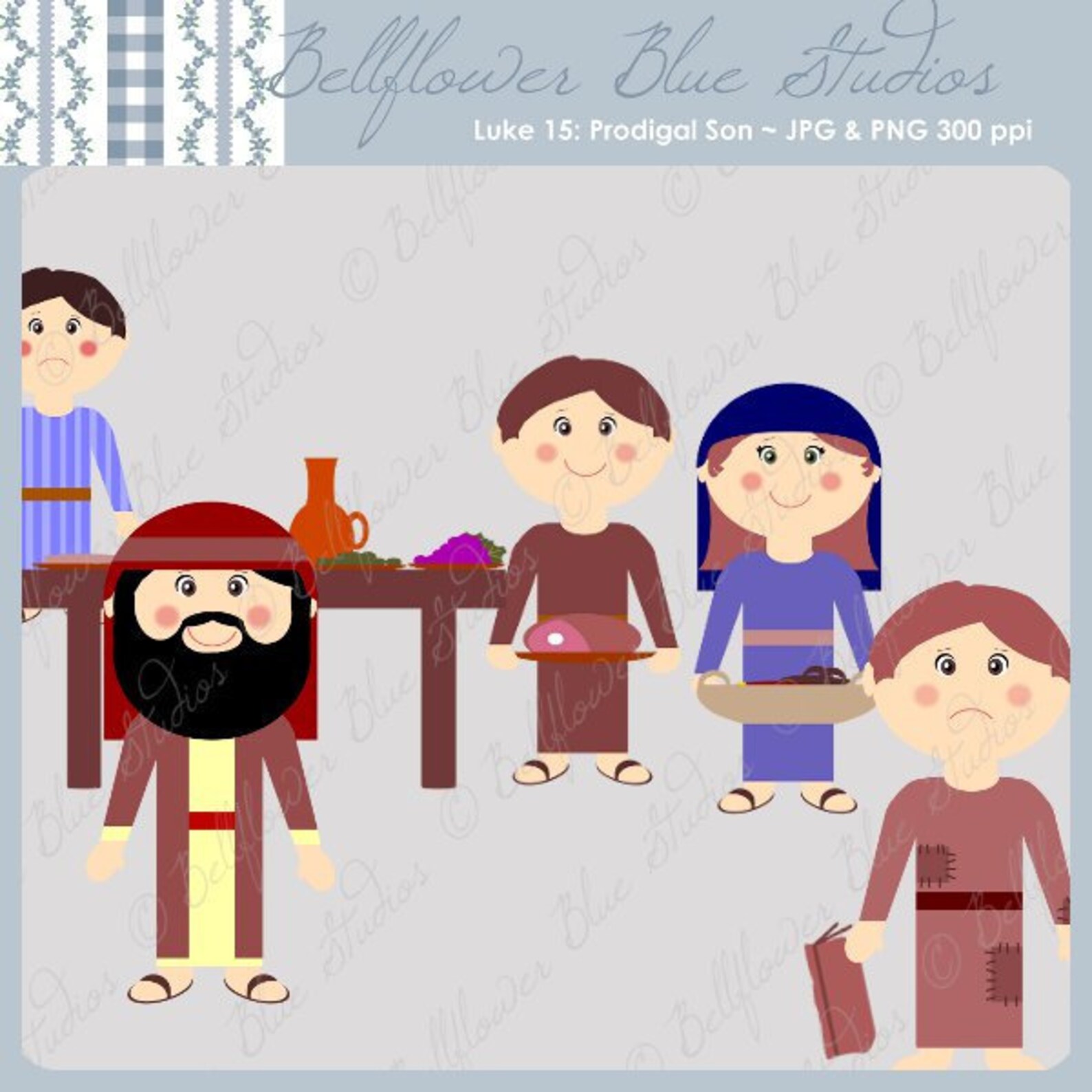 Luke 15 Digital Clipart: the Prodigal Son - Etsy