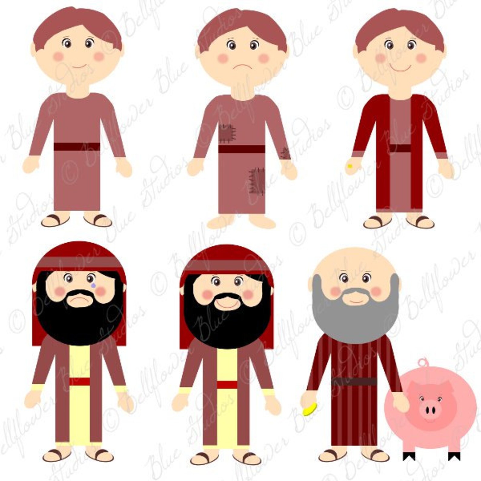Luke 15 Digital Clipart: the Prodigal Son - Etsy