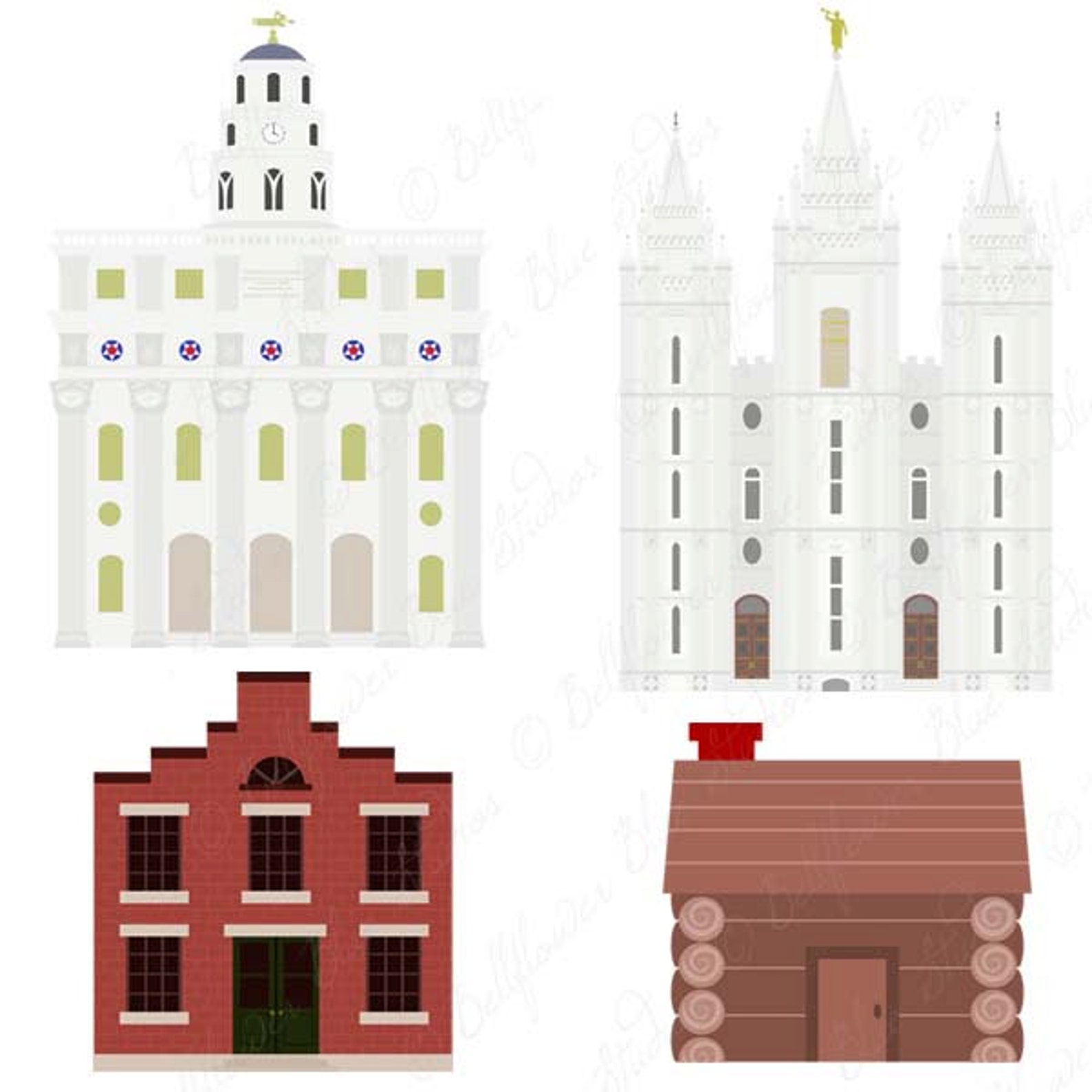 LDS Pioneers Digital Clipart - Etsy