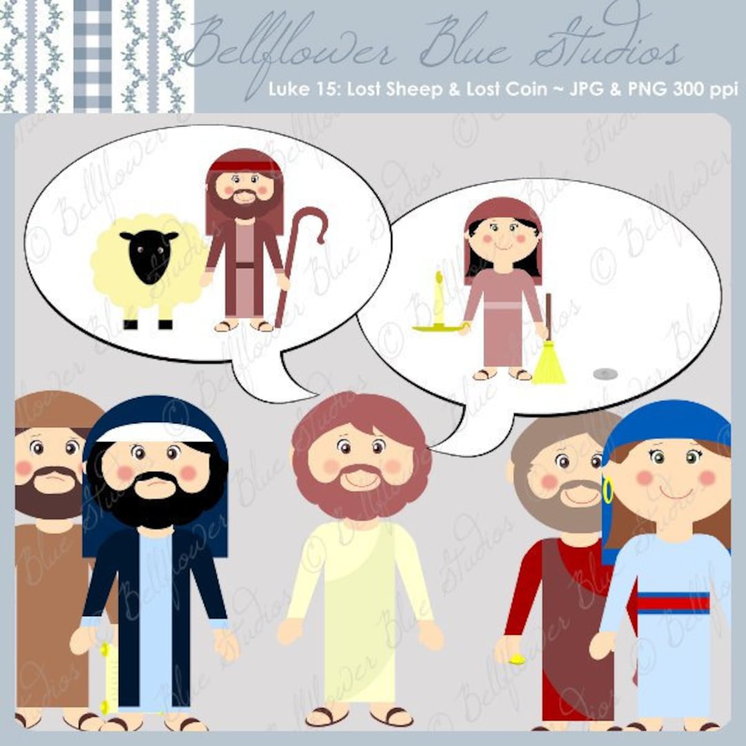 Luke 15 Digital Clipart: Intro, Parable of the Lost Coin, Parable of ...