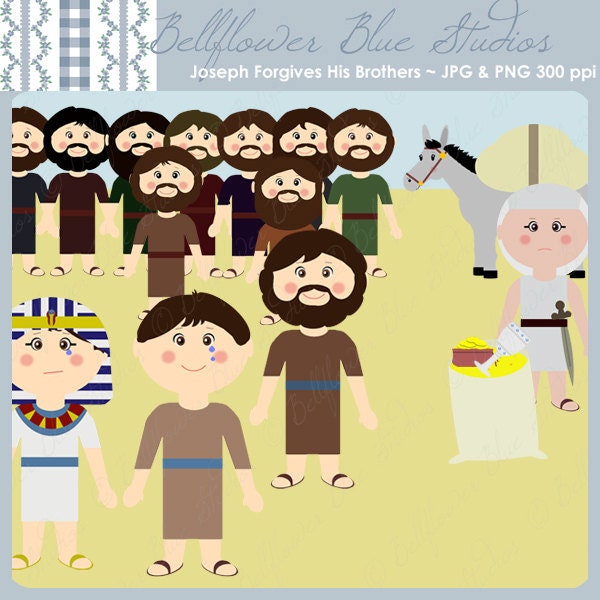 Joseph Digital Clipart: Joseph Forgives His Brothers - Etsy Australia