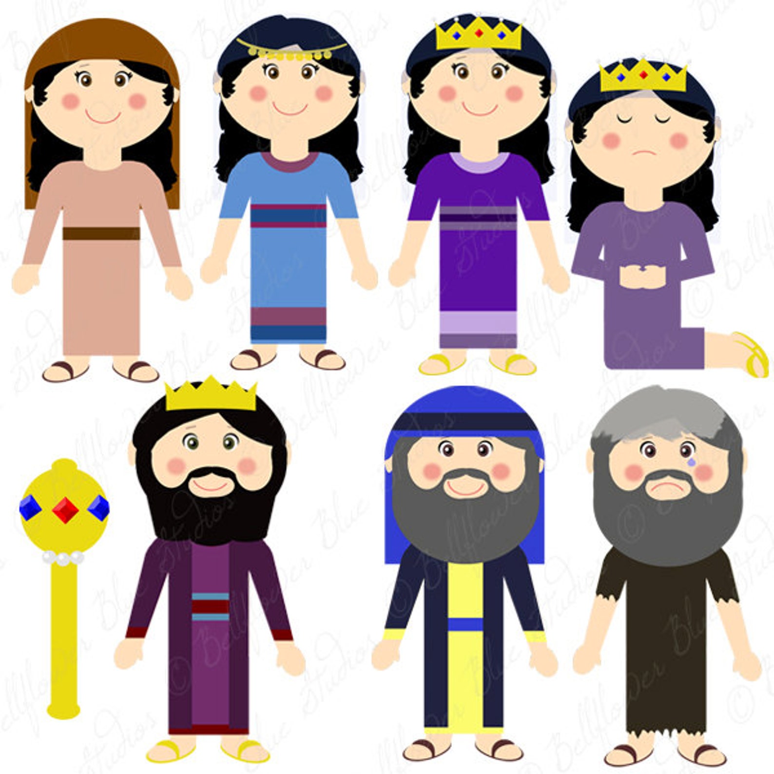 Queen Esther Digital Clipart (full Color Version) - Etsy