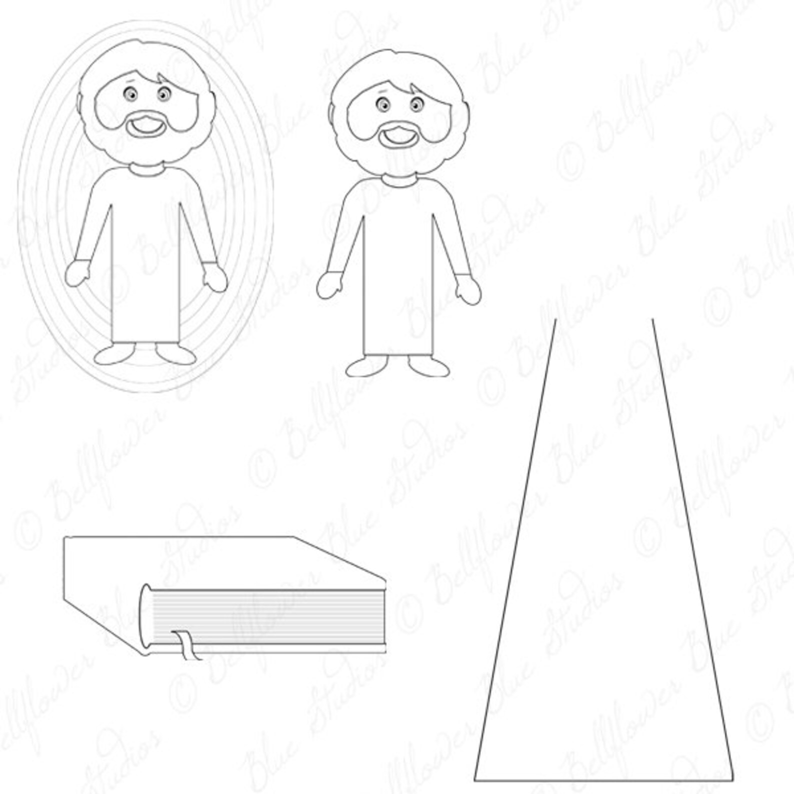 First Vision Digital Clipart (black & White Line Art Version) - Etsy