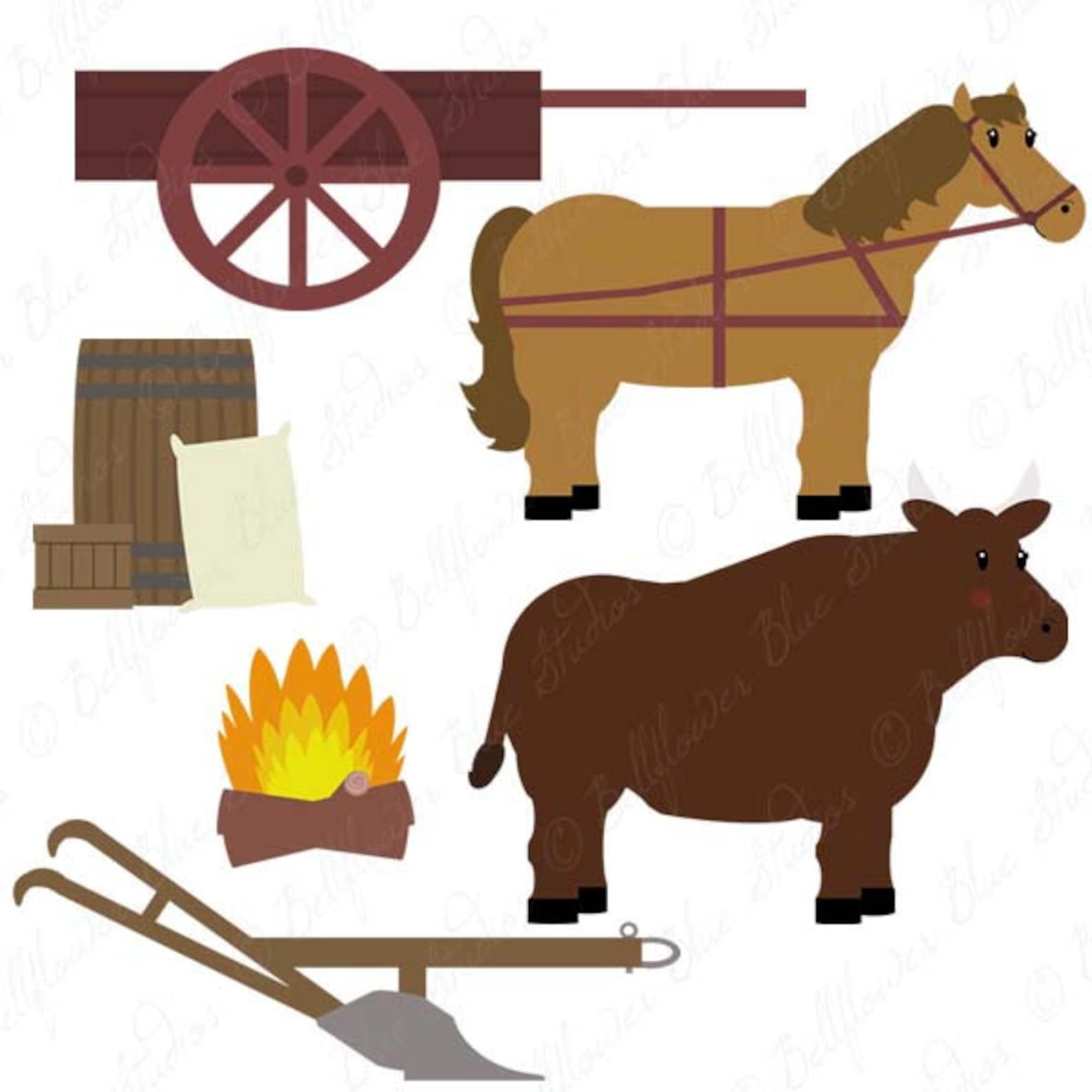 LDS Pioneers Digital Clipart - Etsy