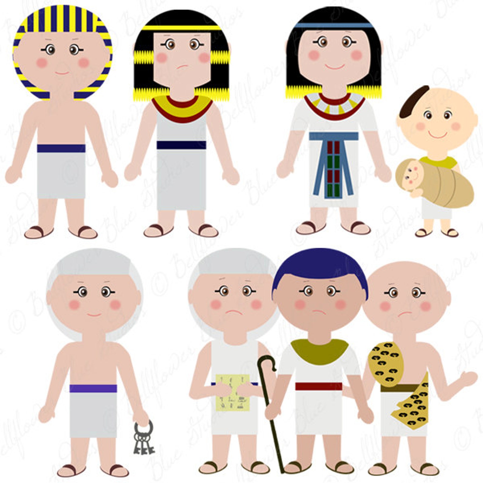 Joseph Digital Clipart: Joseph in Egypt - Etsy