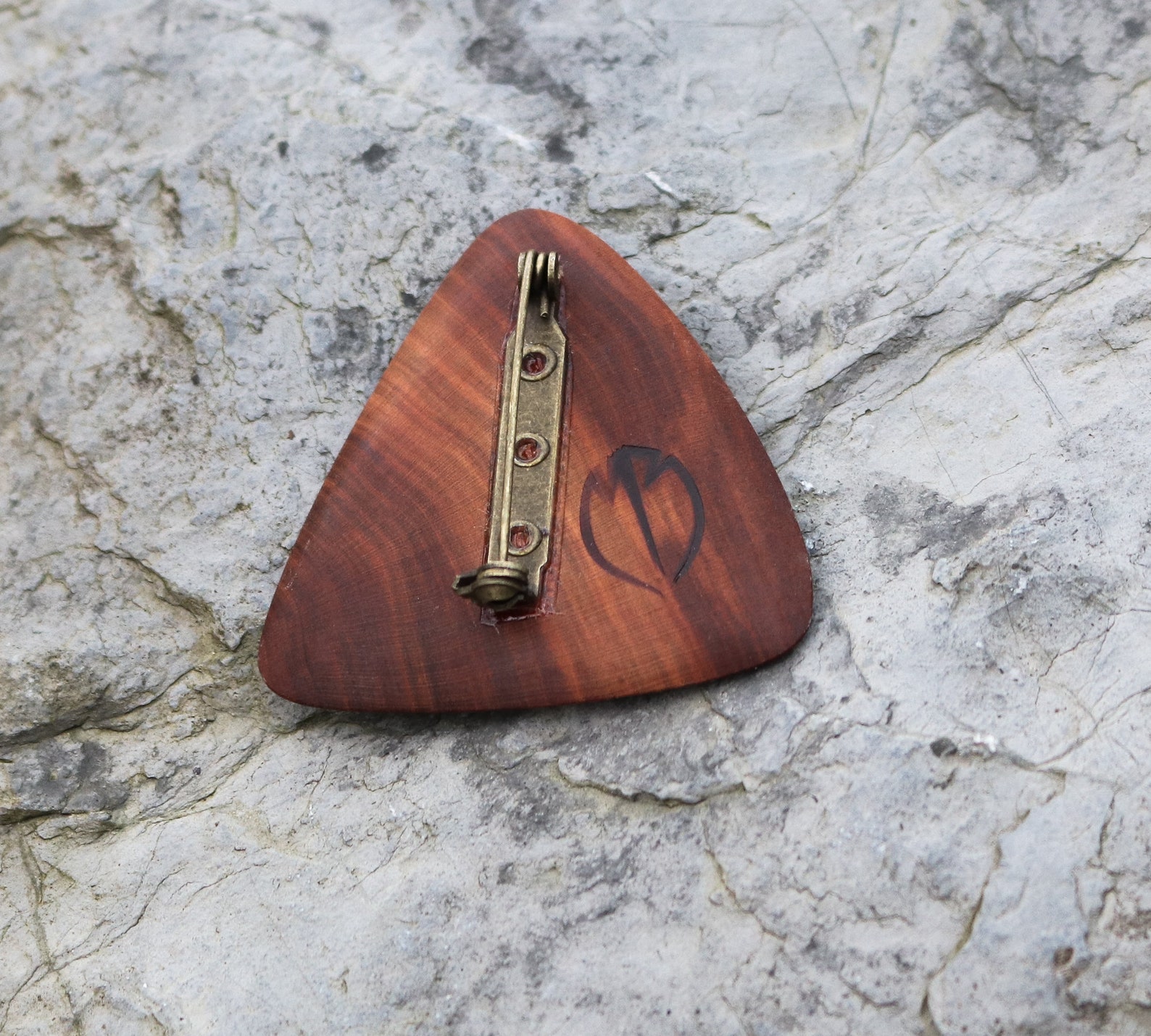 Wood Pin Minimalist Brooch Wood Brooch Triangle Brooch - Etsy