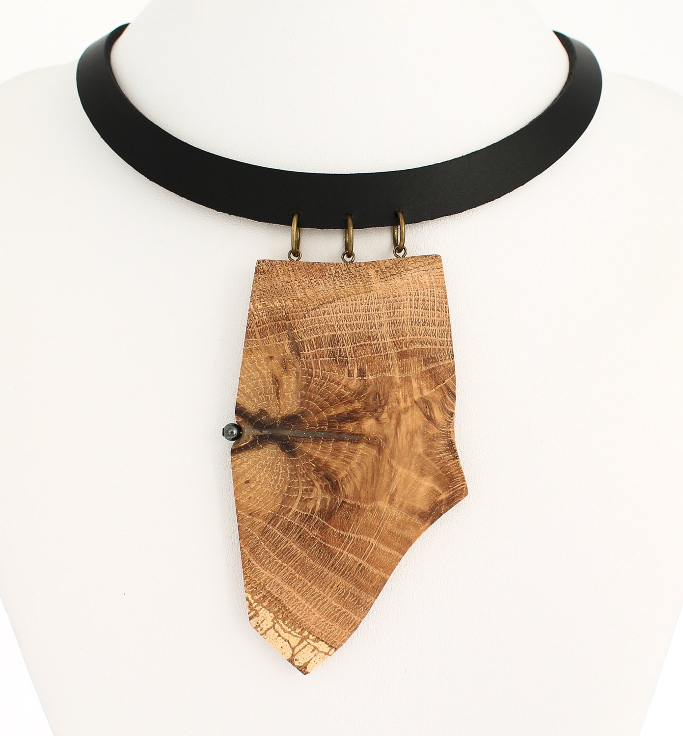 Wooden Pendant Necklace Long Statement Necklace Unique Art - Etsy