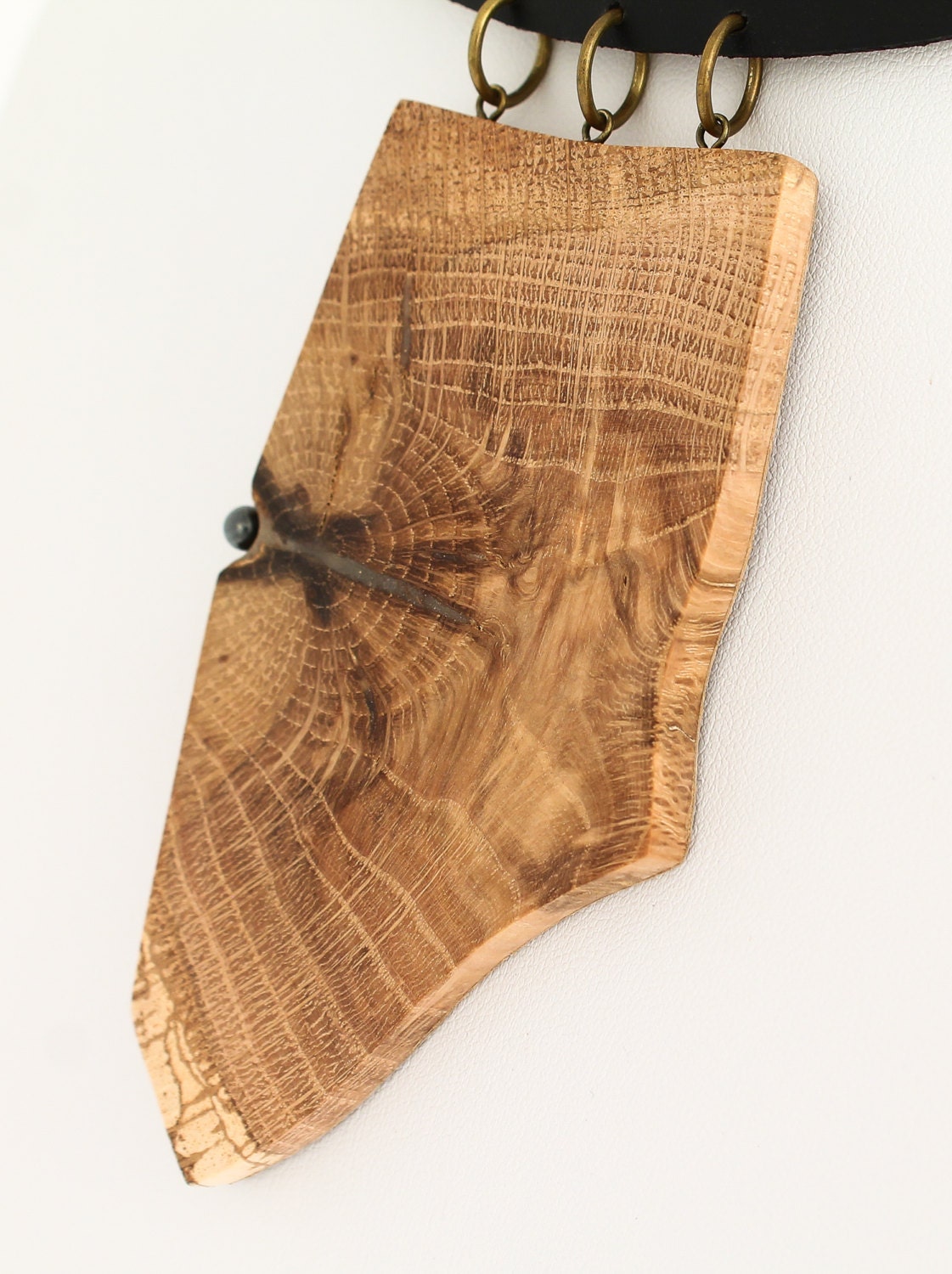 Wooden Pendant Necklace Long Statement Necklace Unique Art - Etsy