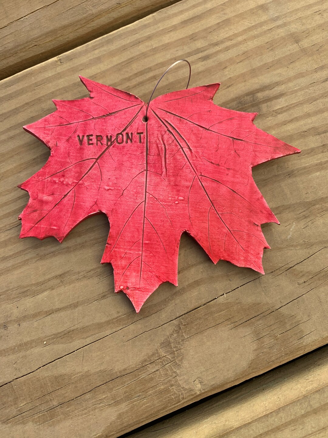 Vermont Maple Leaf Ornament Christmas Ornament - Etsy
