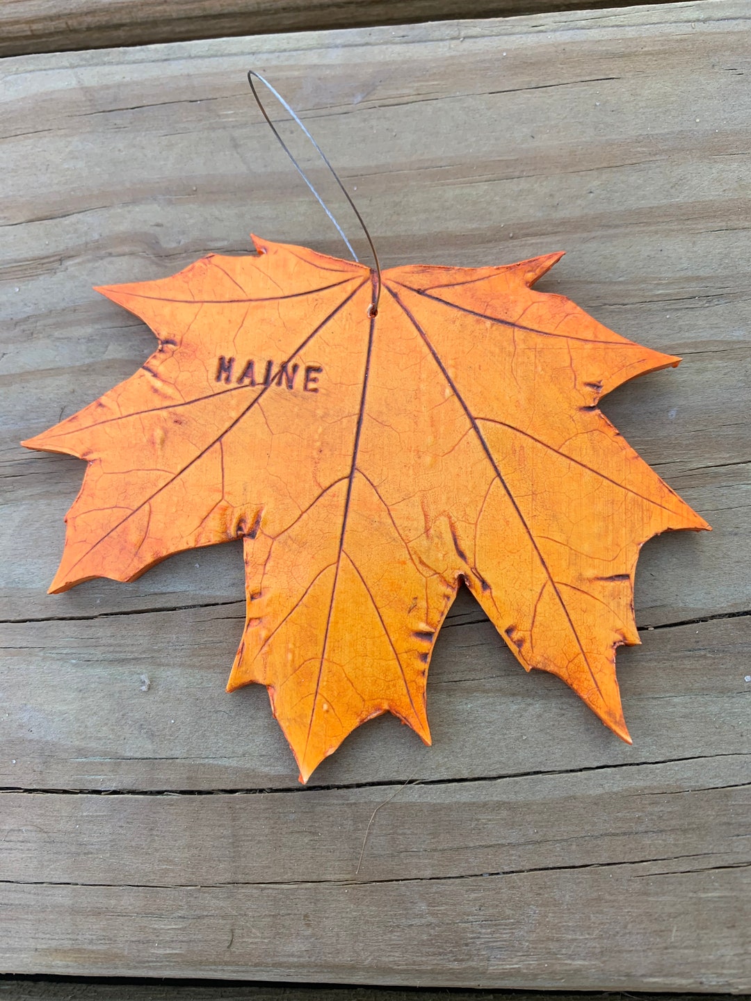 Maine Maple Leaf Christmas Ornament Teacher Gift Christmas - Etsy