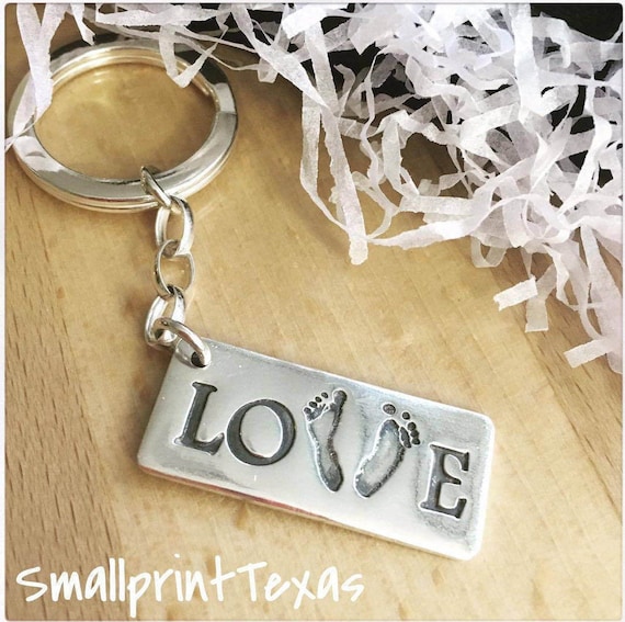 Personalized silver key rings | Etsy