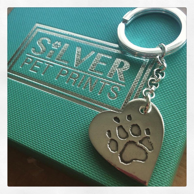 Custom Paw Print Key Ring - Etsy