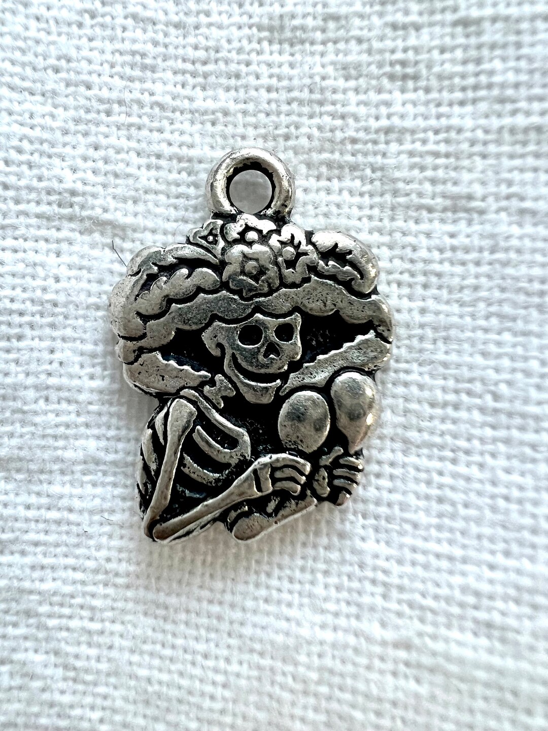 Catrina Charm, Antique Silver, Tierracast, Day of the Dead. - Etsy