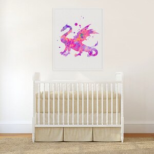 Dragon Poster Fantasy Art Girl Nursery Decor Fairytale Wall - Etsy