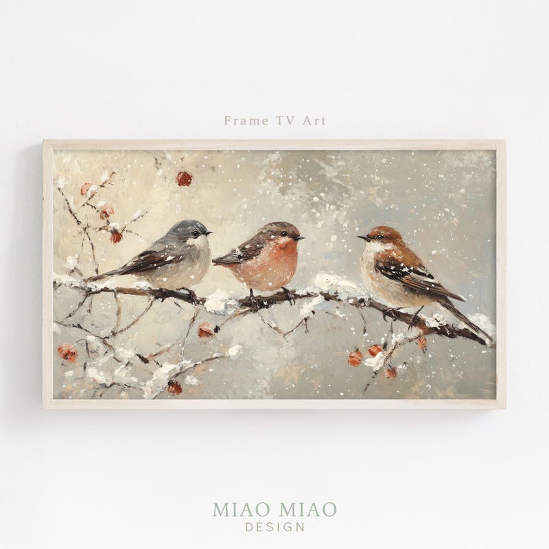 Winter Bird Art - Etsy